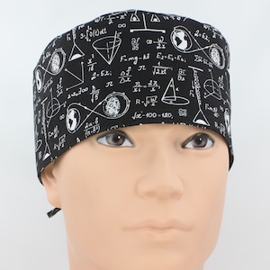 Higher Math Mens Scrub Cap Black, Nurse Scrub Cap, Medical Cap, Doctor ...
