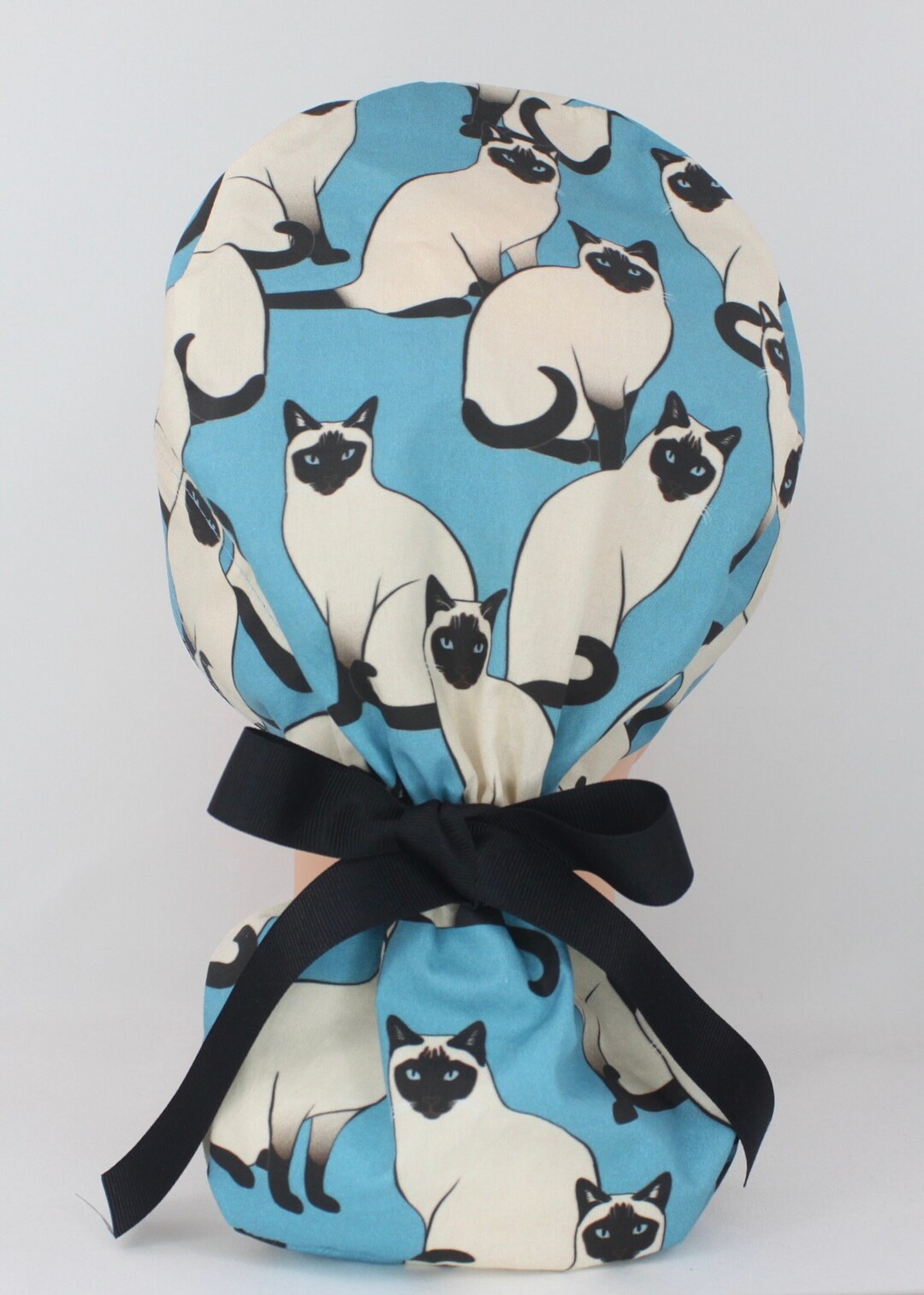 Siamese Cat Pony Tail Medical Bonnet. Enjoy FREE Shipping When You ...