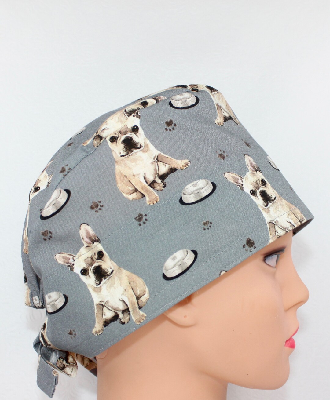 Womens Scrub Cap French Bulldog Nurse Frenchie Scrub Cap - Etsy