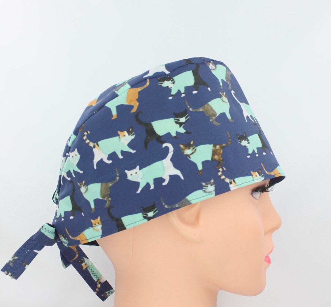 Cats in Scrubs Medical Bonnet, Doctor Scrub Cap, Surgical Cap, Nurse ...