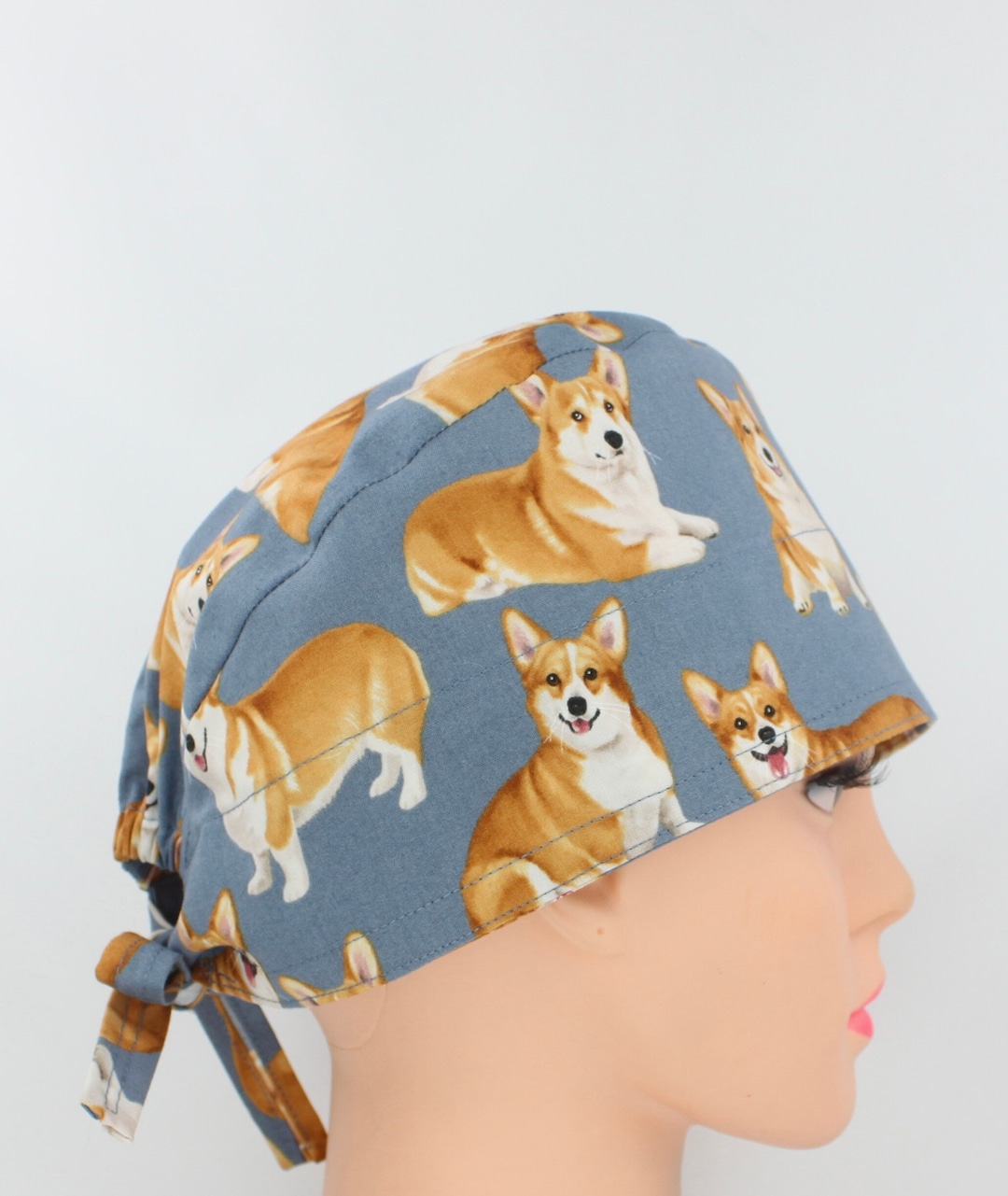 Corgis Scrub Cap Medical Cap Chemo Cap Tie Cap Pediatric - Etsy