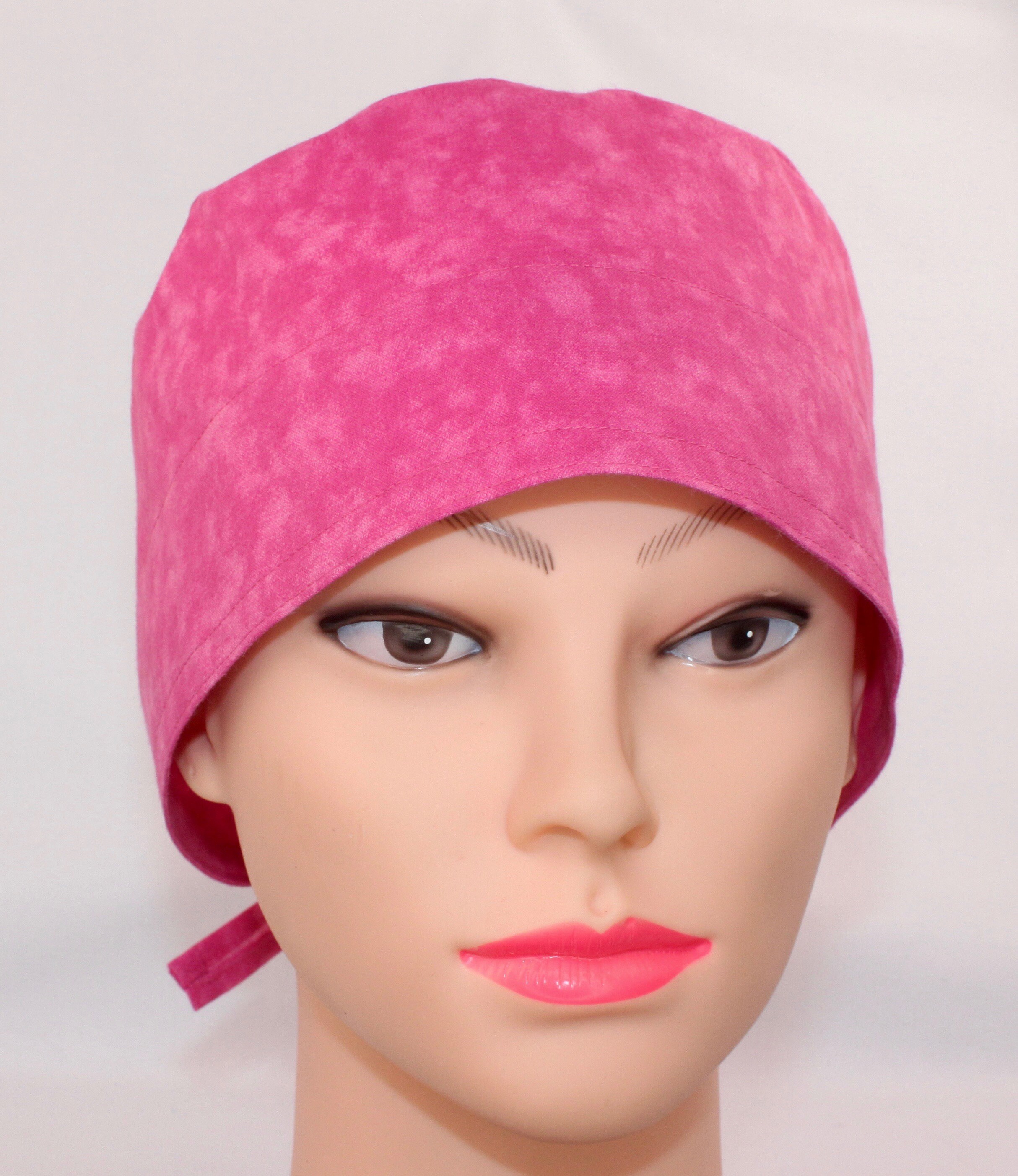 Dark Pink Nurse Bonnet Nurse Scrub Cap Medical Cap Tie Cap - Etsy