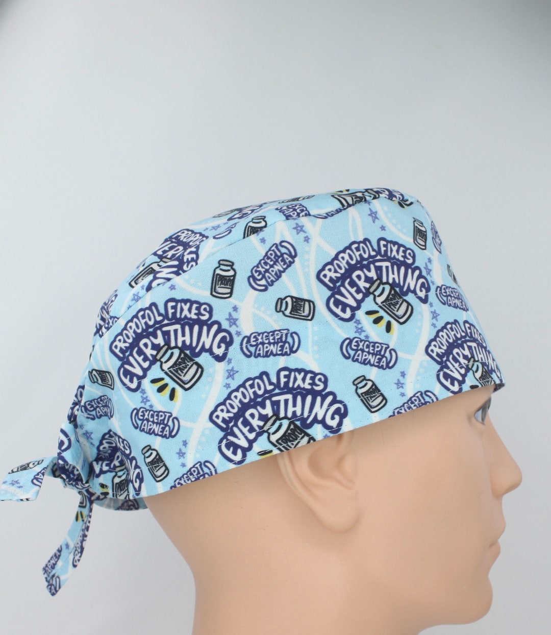 Propofol Fixes Everything Mens Scrub Cap, Anesthesiologist Cap, Mens OR ...