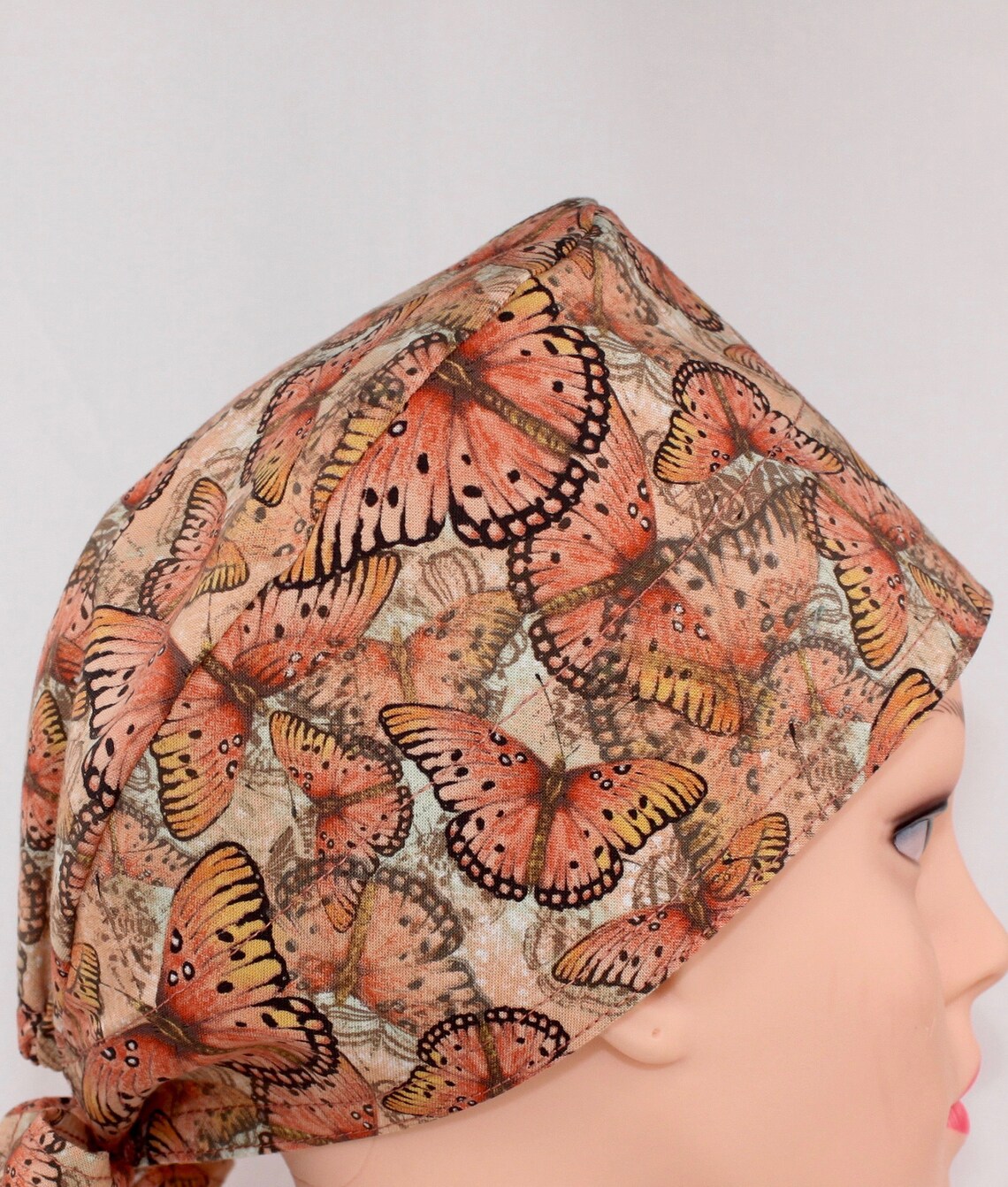 Monarch Butterflies Bonnet Medical cap Chemo cap Tie cap | Etsy