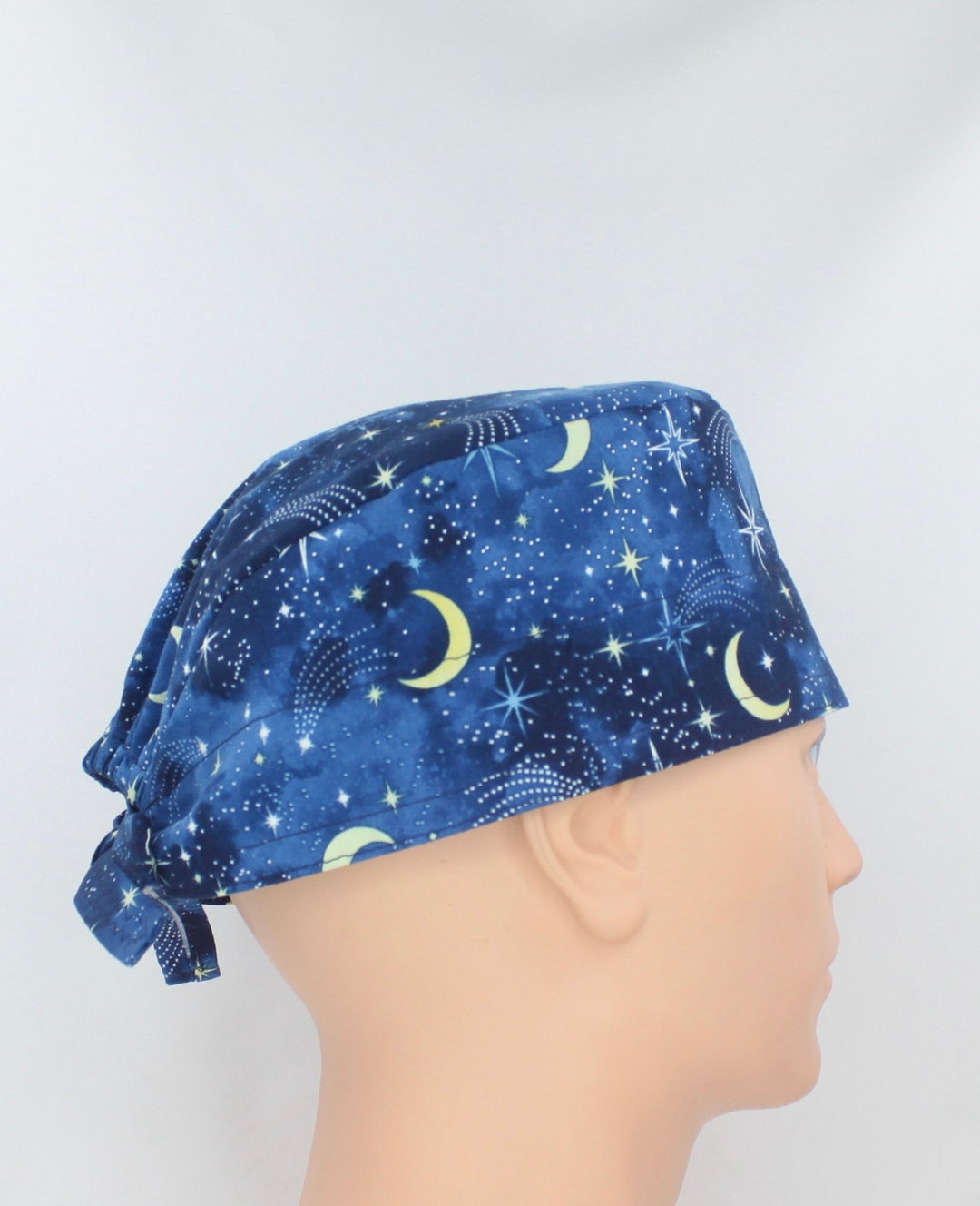 Crescent Moon and Stars Mens Scrub Cap,mens OR Cap, Medical Cap, Doctor ...