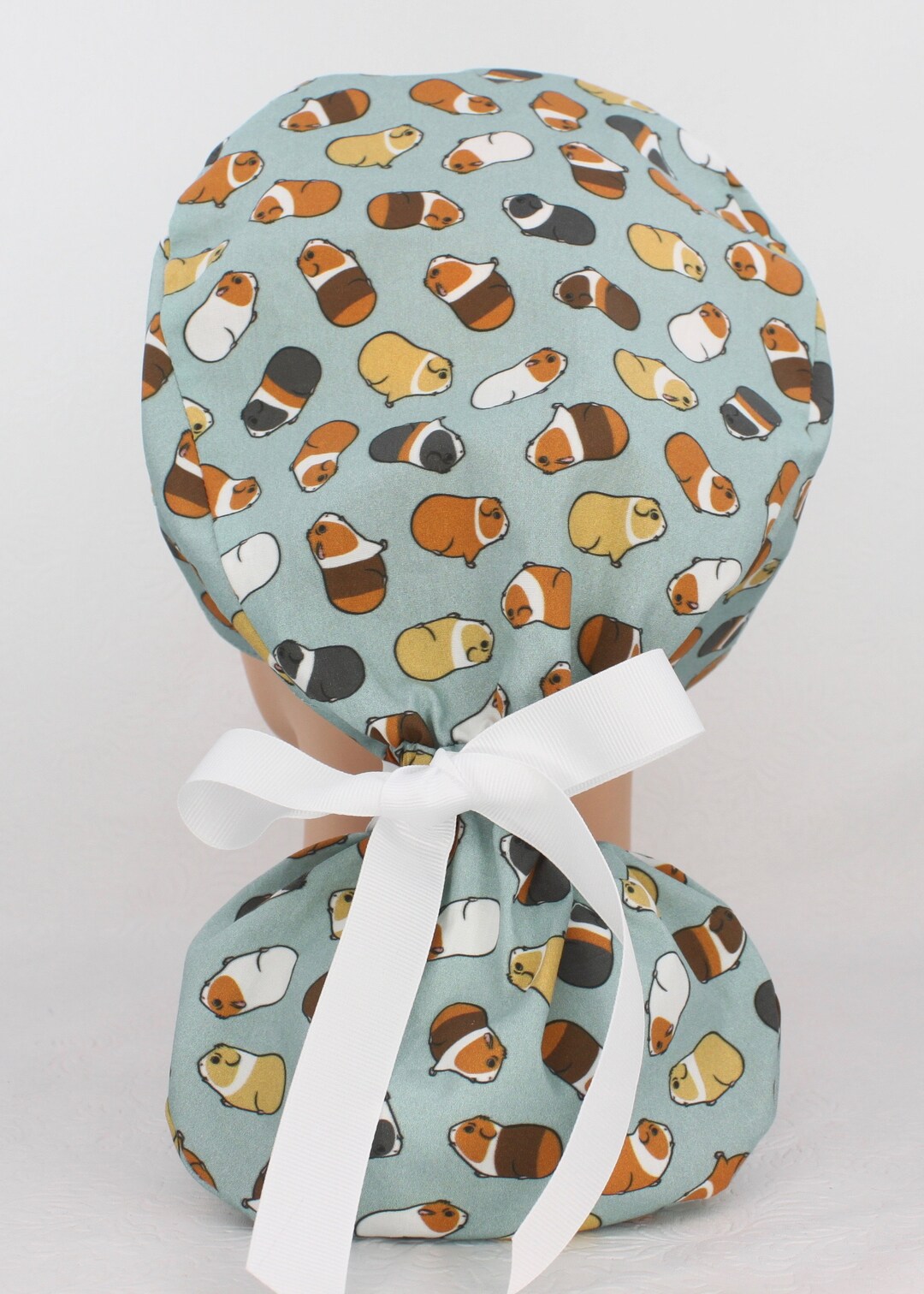 Guinea Pig Pony Tail Medical Bonnet, Vet Tech Bonnet, Medical Cap ...