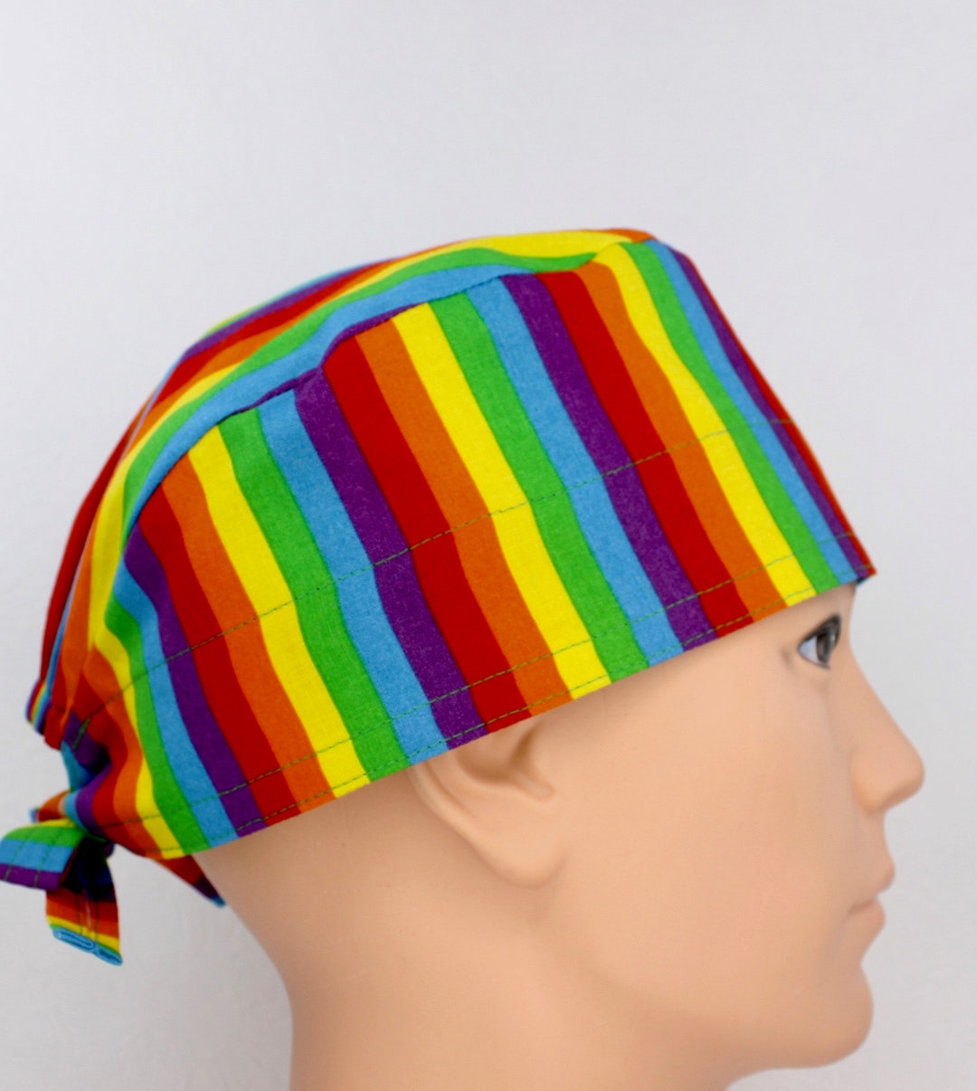 Rainbow Stripe Mens Scrub Cap, Mens OR Cap, Medical Cap, Doctor Cap ...