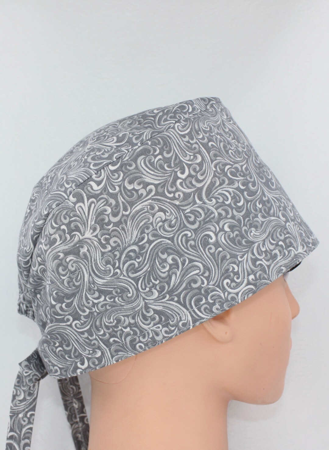 Grey With White Swirls Medical Bonnet. Enjoy FREE Shipping When You ...