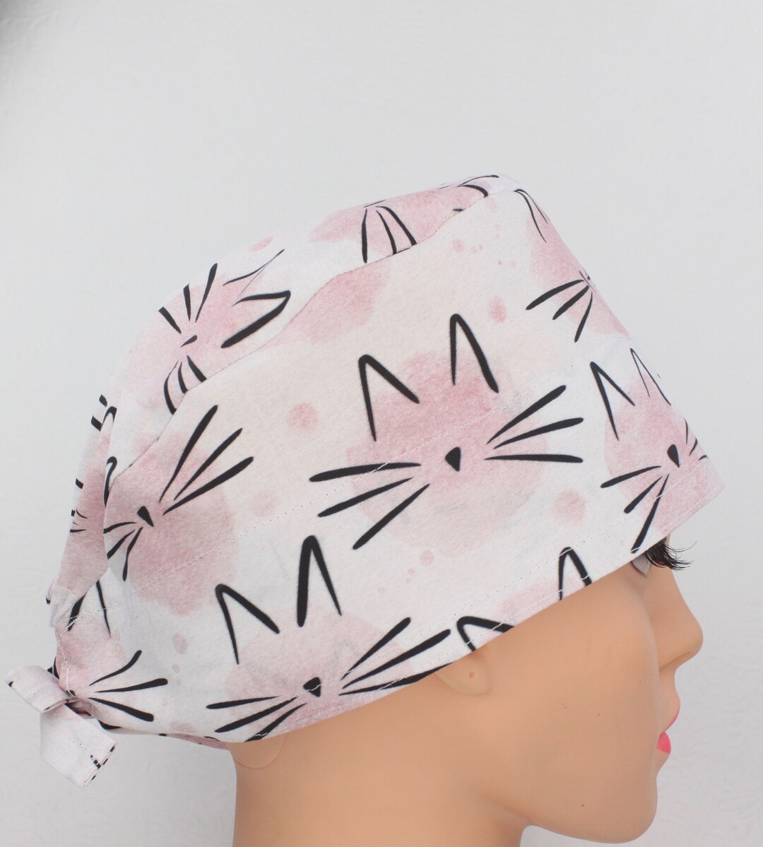 Whiskers Cats Medical Bonnet, Doctor Scrub Cap, Surgical Cap, Nurse Cap ...