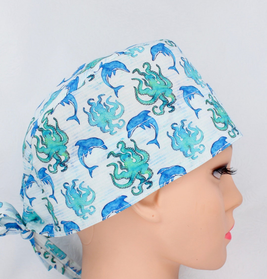 Octopus and Dolphin Medical Bonnet. Enjoy FREE Shipping When You Spend ...