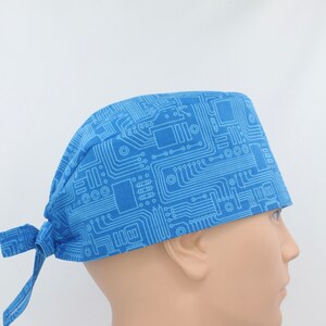 Circuit Board Blue Mens Scrub Cap. Enjoy FREE Shipping When You Spend ...