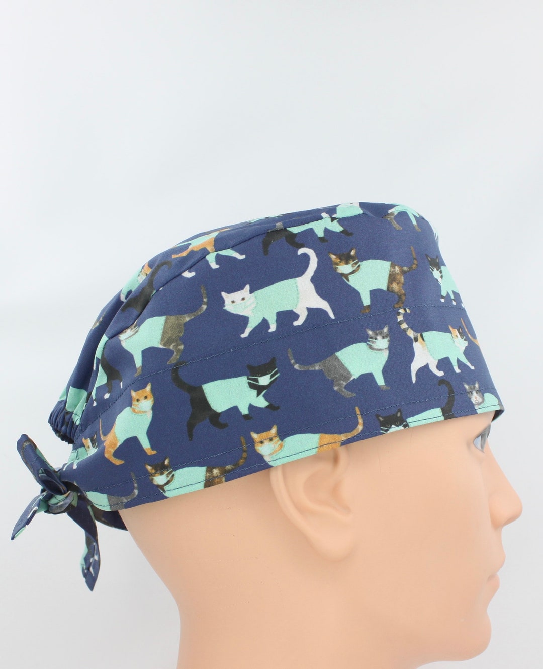 Cats in Scrubs Mens Scrub Cap, Mens OR Cap, Medical Cap, Doctor Cap ...