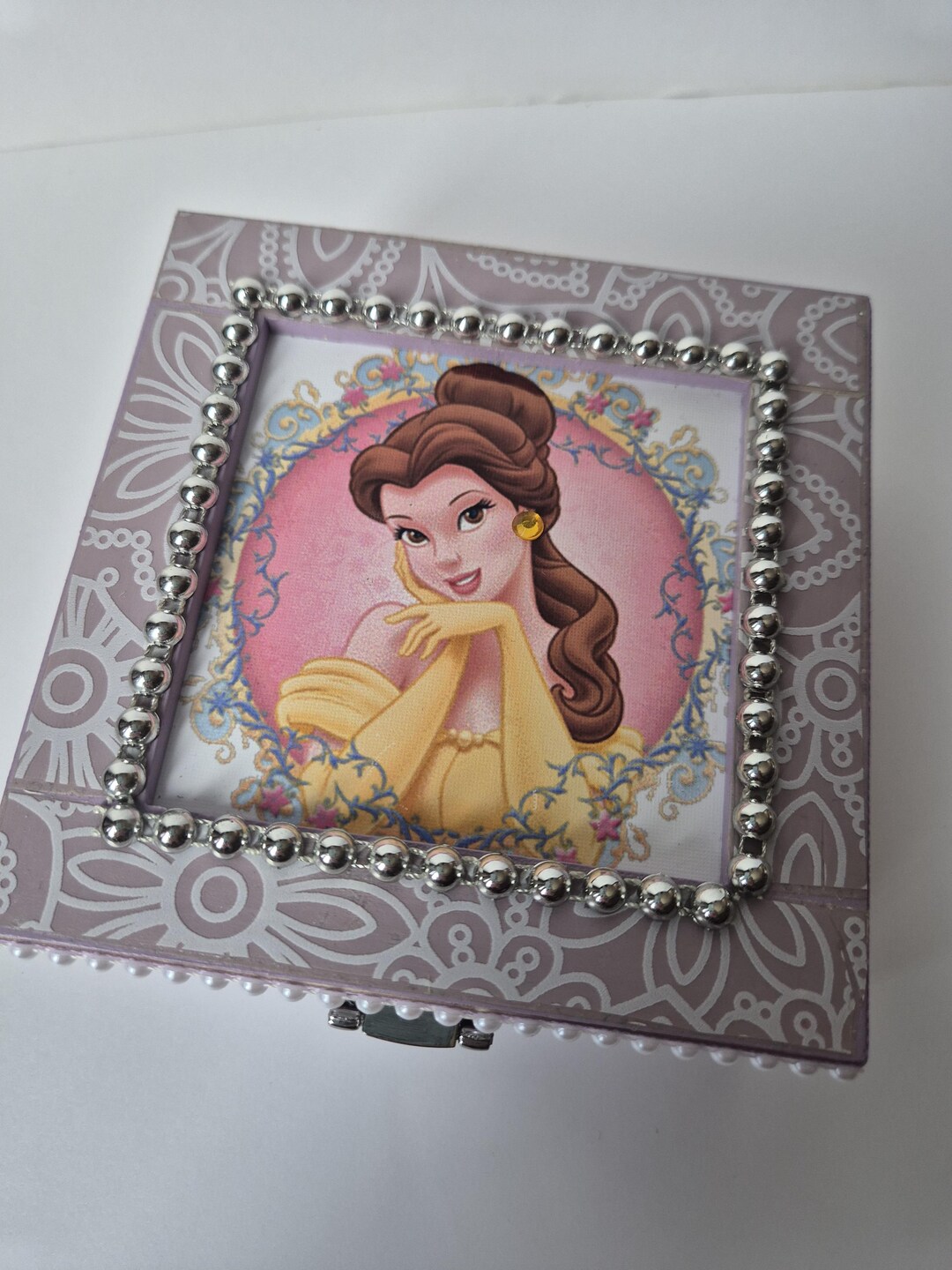 Girls Small Size Square Disney Belle Jewellery /storage/trinket Make up ...