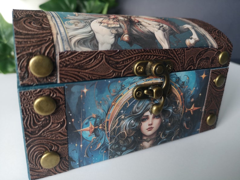 Vintage Style Wooden Chest for Small Jewellery(storage, Make up , Tea ...