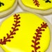 Softball Cookies, Sports Cookies, Sports Ball Cookies, Decorated Sugar ...