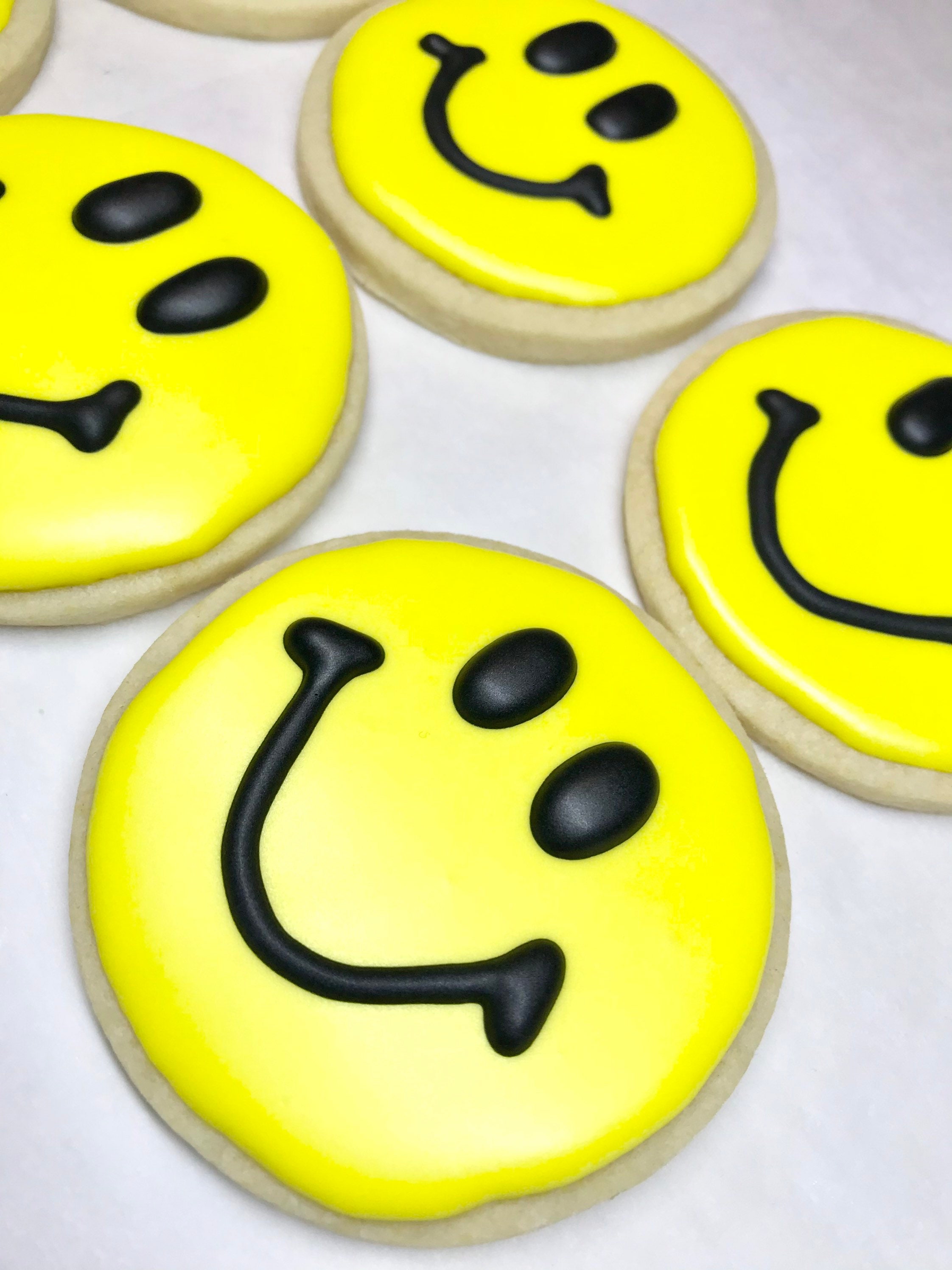 Smiley Face Cookies Smiley Cookies Birthday Cookies Party - Etsy