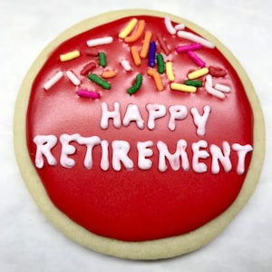 Retirement Cookies, Retirement Party Cookies, Congratulations Cookies ...