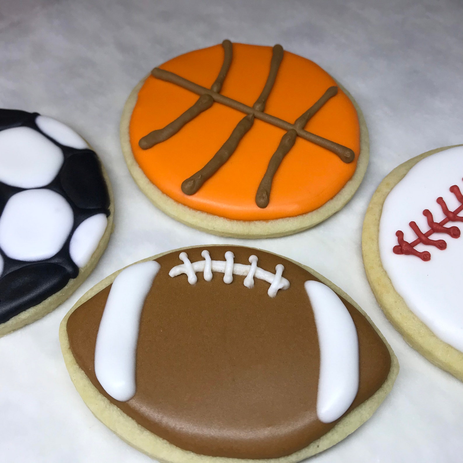 Sports Cookies Ball Cookies Sports Birthday Basketball - Etsy