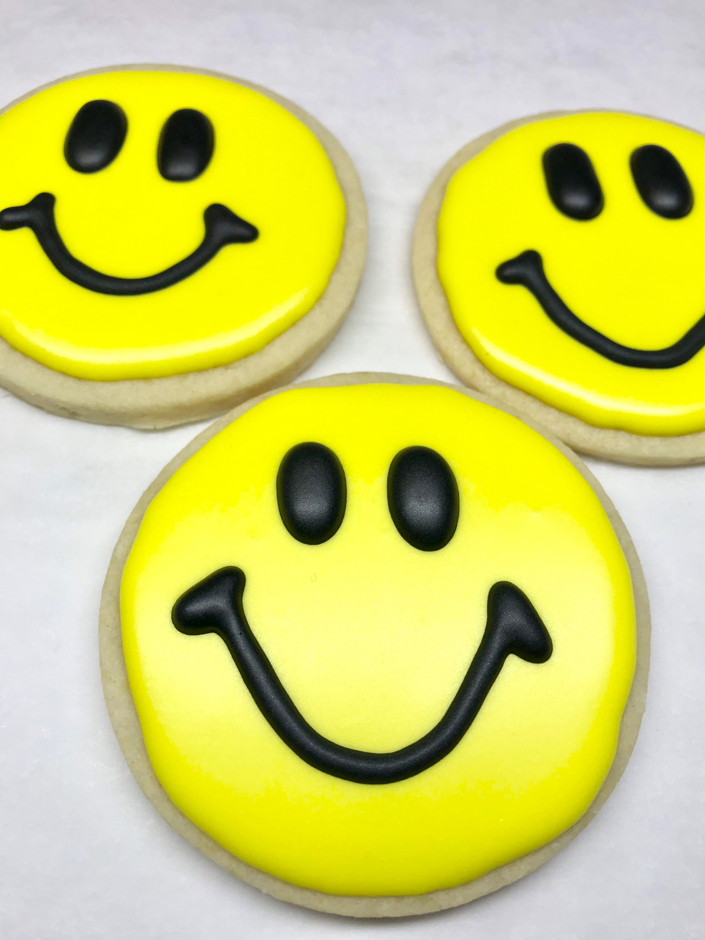 Smiley Face Cookies Smiley Cookies Birthday Cookies Party - Etsy