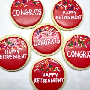 Retirement Cookies, Retirement Party Cookies, Congratulations Cookies ...