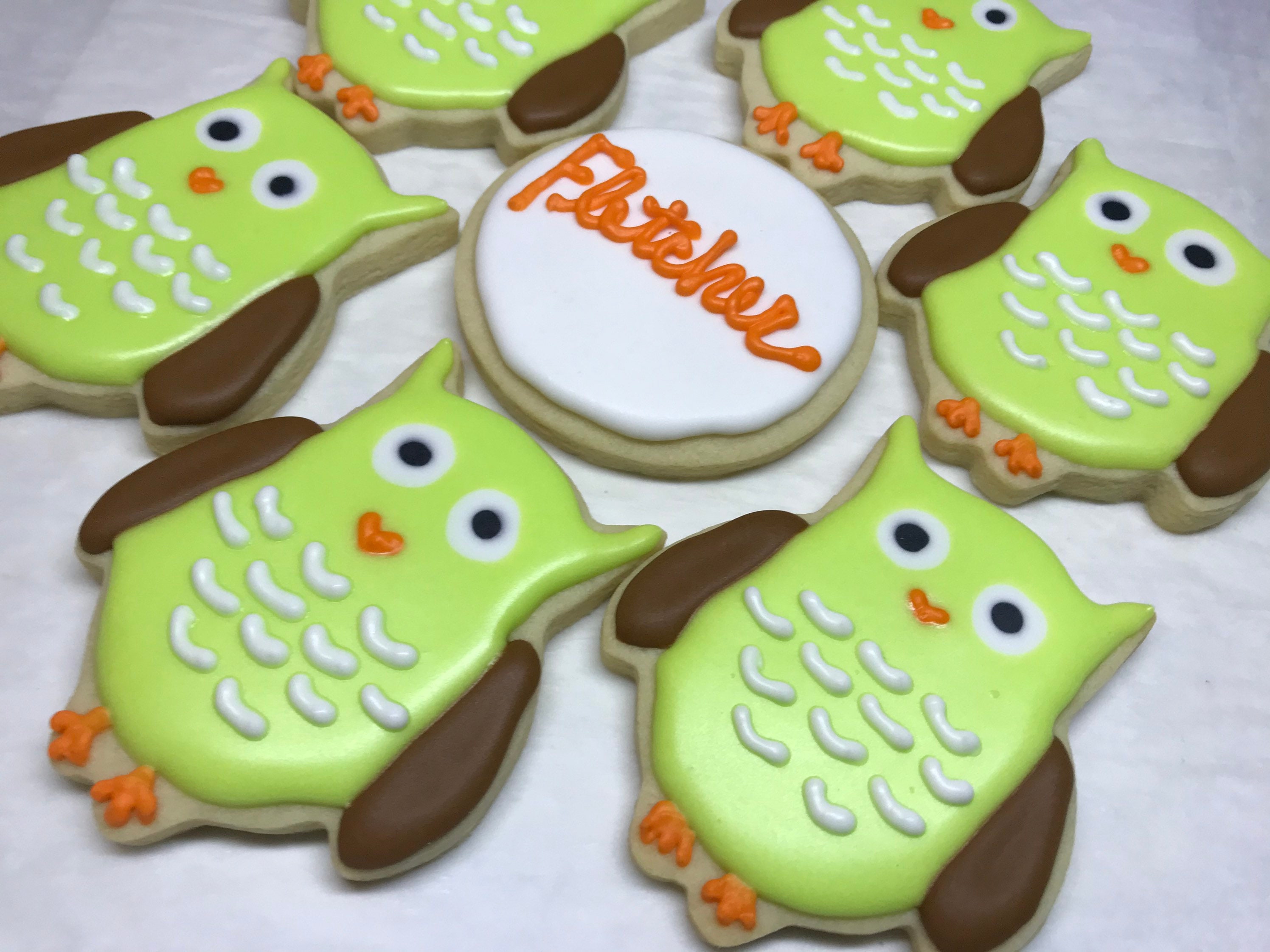 Owl Cookies, Owl Birthday Cookies, Birthday Cookies, Party Favor ...