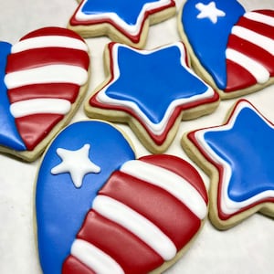 Patriotic Cookies, 4th of July Cookies, Independence Day Cookies ...