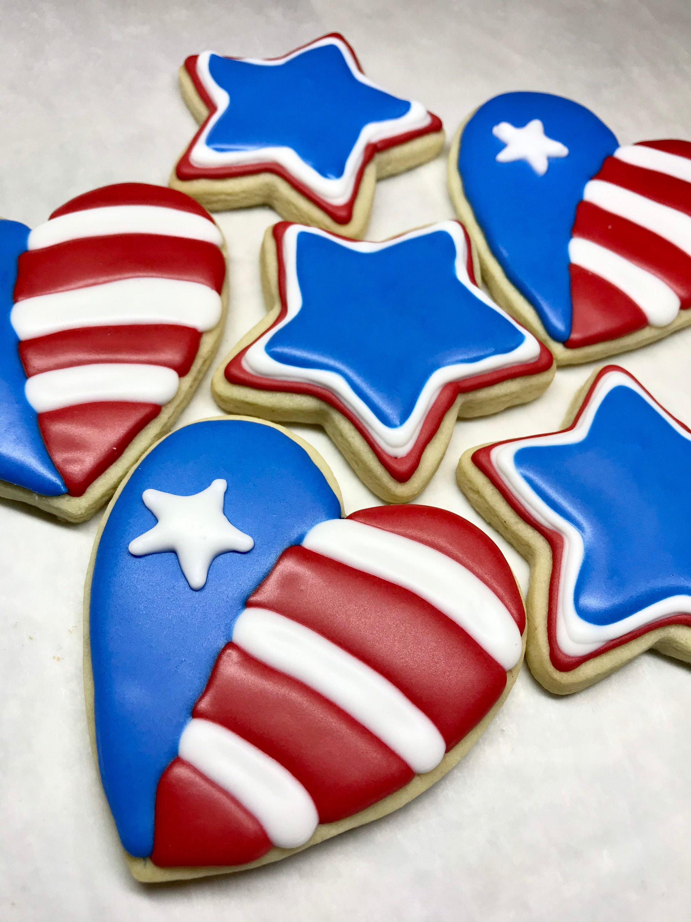 Patriotic Cookies, 4th of July Cookies, Independence Day Cookies ...
