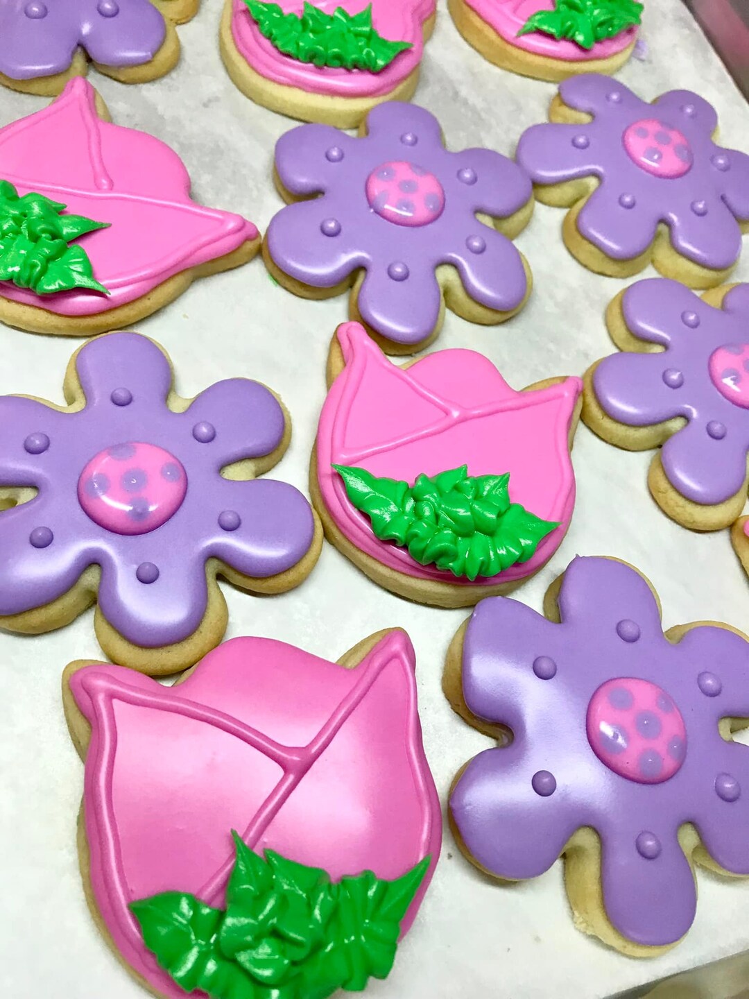 Mother's Day Flower Cookies, Happy Mother's Day Flower Cookies, Mother ...