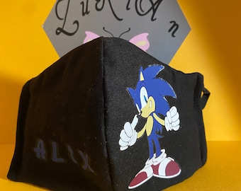 Printable Sonic Mask Template DIY Sonic Mask Blue Hedgehog Mask Mask ...