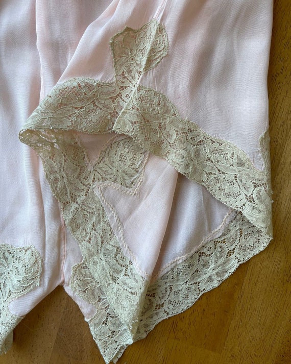 1920's Antique Silk Lace Bralette Shorts Lingerie Set - Gem