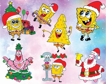 Christmas Spongebob Svg | Etsy
