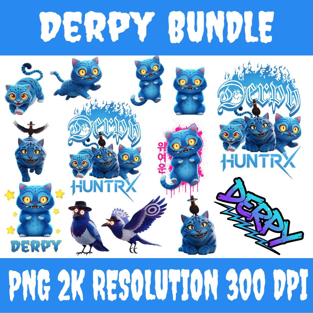Kpop Demon Hunter Clipart PNG, Derpy Tiger Design (digital Download) - Etsy