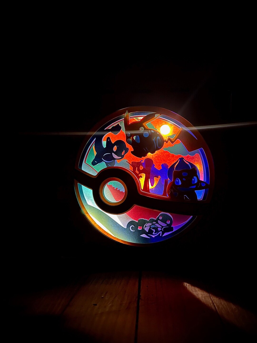 Led Wooden Lightbox Night Light Pokémon customizable - Etsy