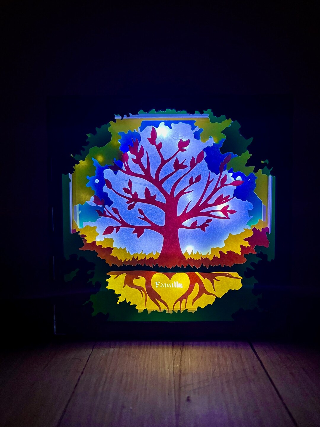 Led Wooden Lightbox Night Light Tree of Life customizable - Etsy