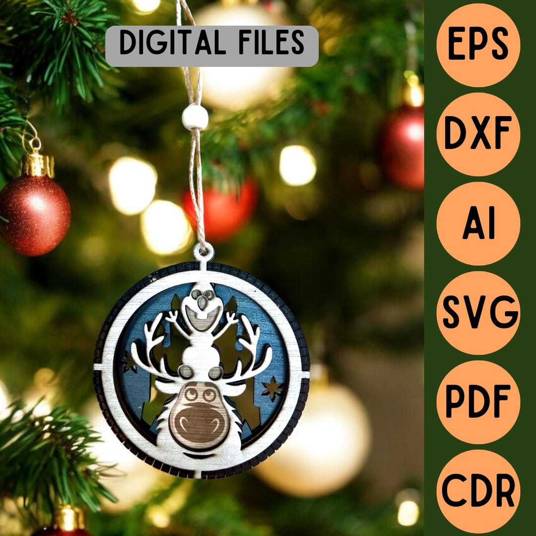 SVG Laser Cutting File 3D Wooden Christmas Ball Decoration 3 Layers ...