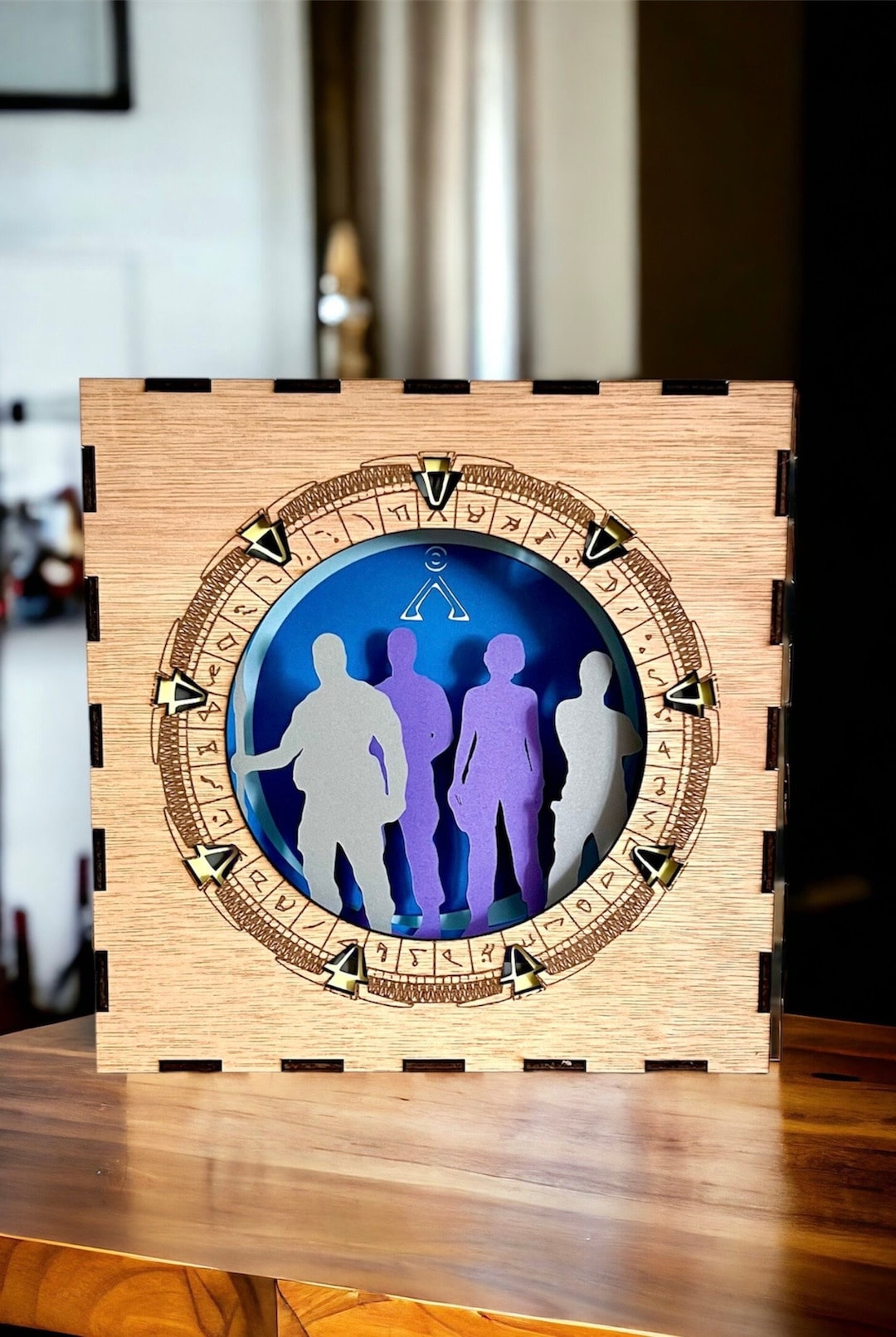 Wooden LED Lightbox Night Light - Stargate SG-1 [customizable] - Etsy