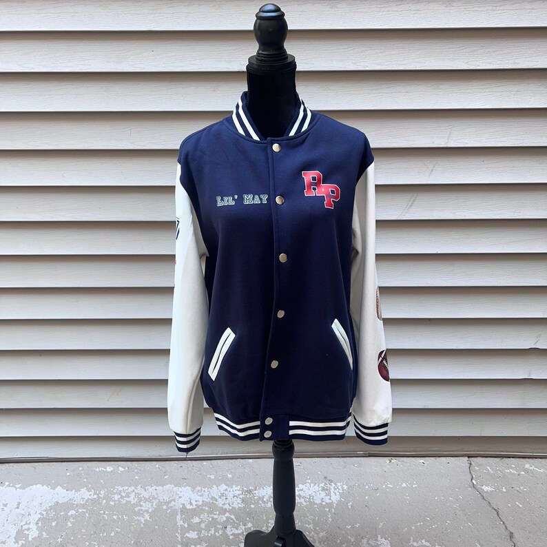 Custom Fleece Letterman Jacket - Etsy