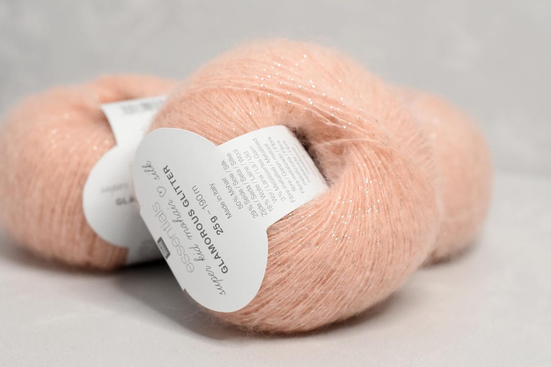Luxury Mohair Silk Glitter Yarn: Metallic Thread Knitting Crochet - Etsy UK