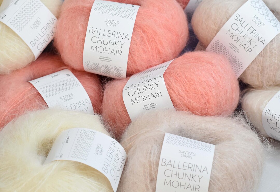 Sandnes Garn Ballerina Chunky Mohair Yarn – Soft Fluffy Mohair Wool ...