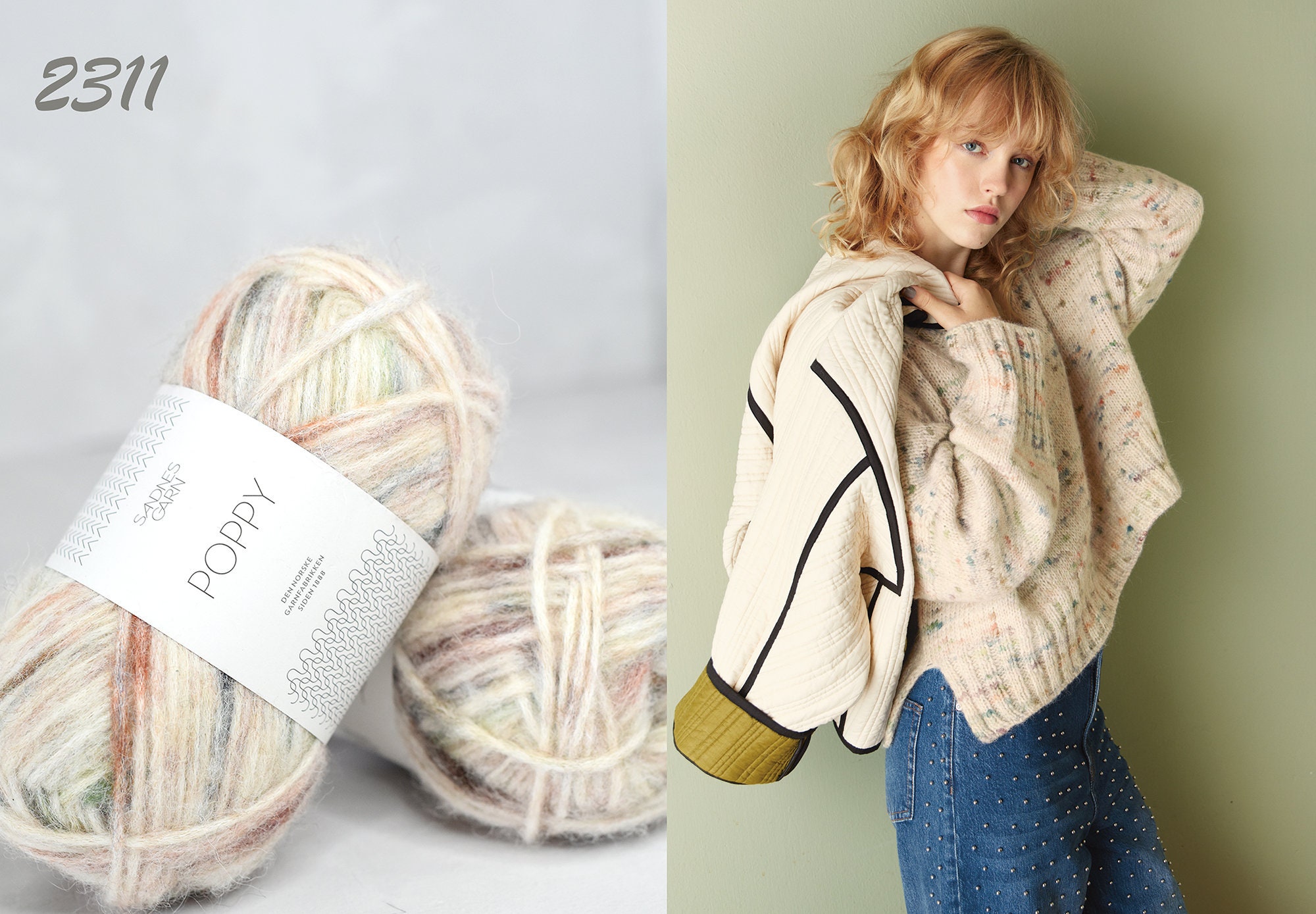 New Sandnes Garn POPPY Yarn Merino Wool Yarn Cotton Yarn Superfine ...