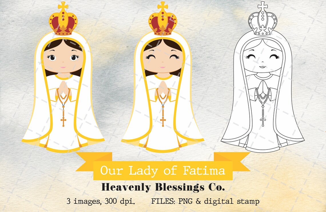 Our Lady of Fatima, Catholic Images, Cute Saints, Religious Clipart ...