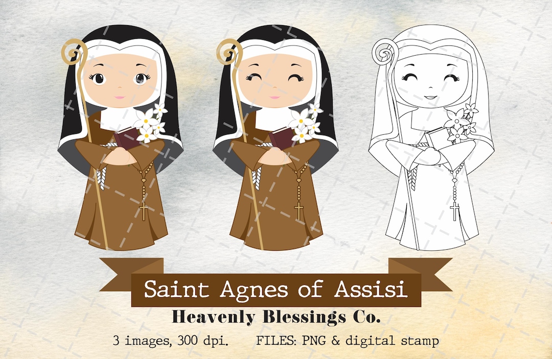 Saint Agnes of Assisi, Catholic Images, Cute Saints, Religious Clipart ...