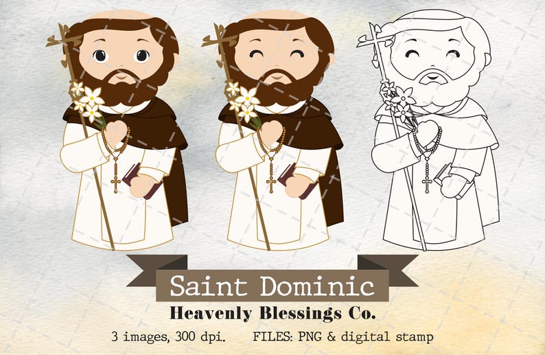Saint Dominic, Catholic Images, Cute Saints, Religious Clipart, Saints ...