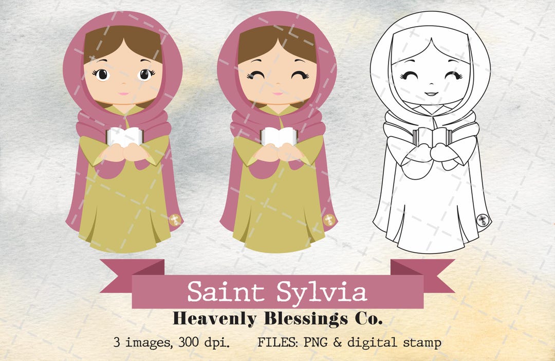 Saint Sylvia, Catholic Images, Cute Saints, Religious Clipart, Saints ...