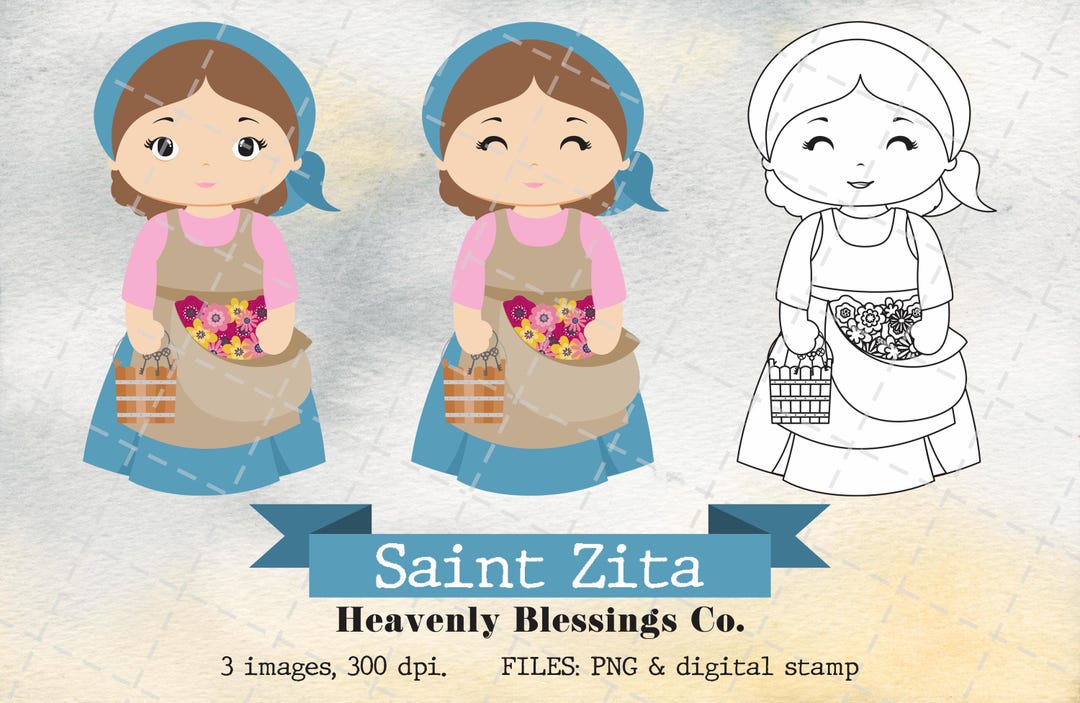 Saint Zita, Catholic Images, Cute Saints, Religious Clipart, Saints ...