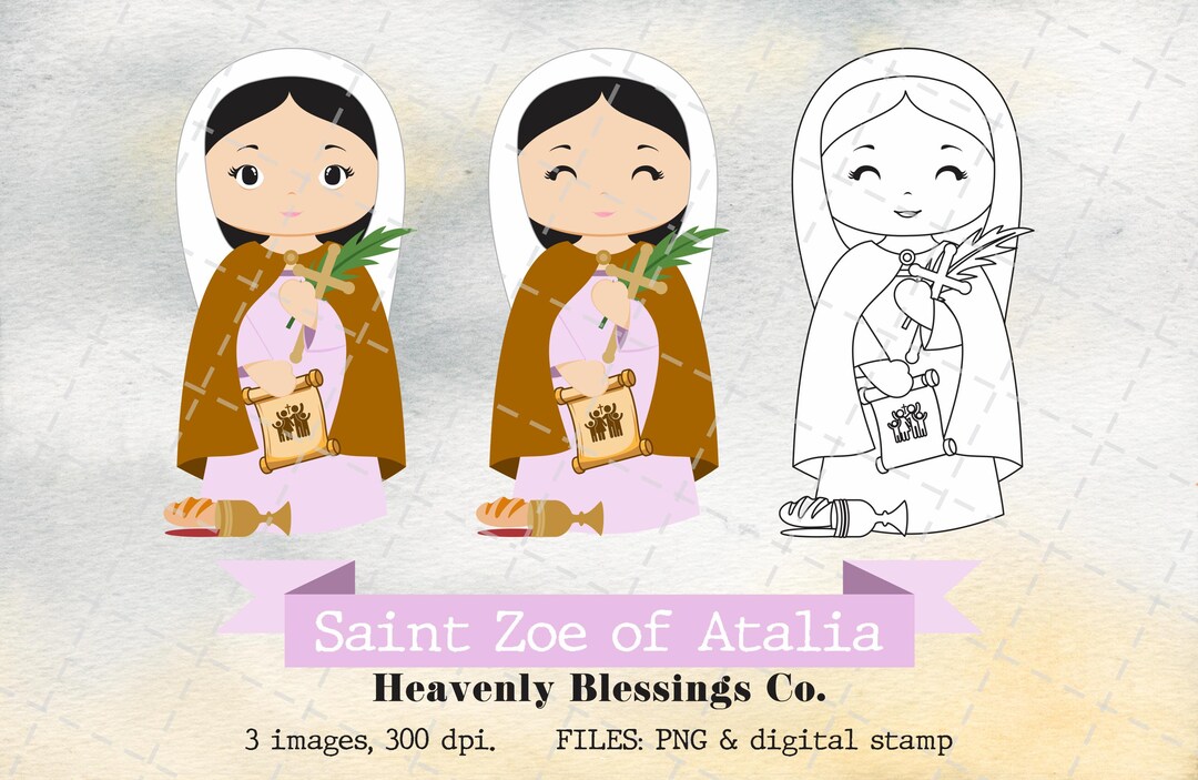 Saint Zoe of Atalia, Catholic Images, Cute Saints, Religious Clipart ...