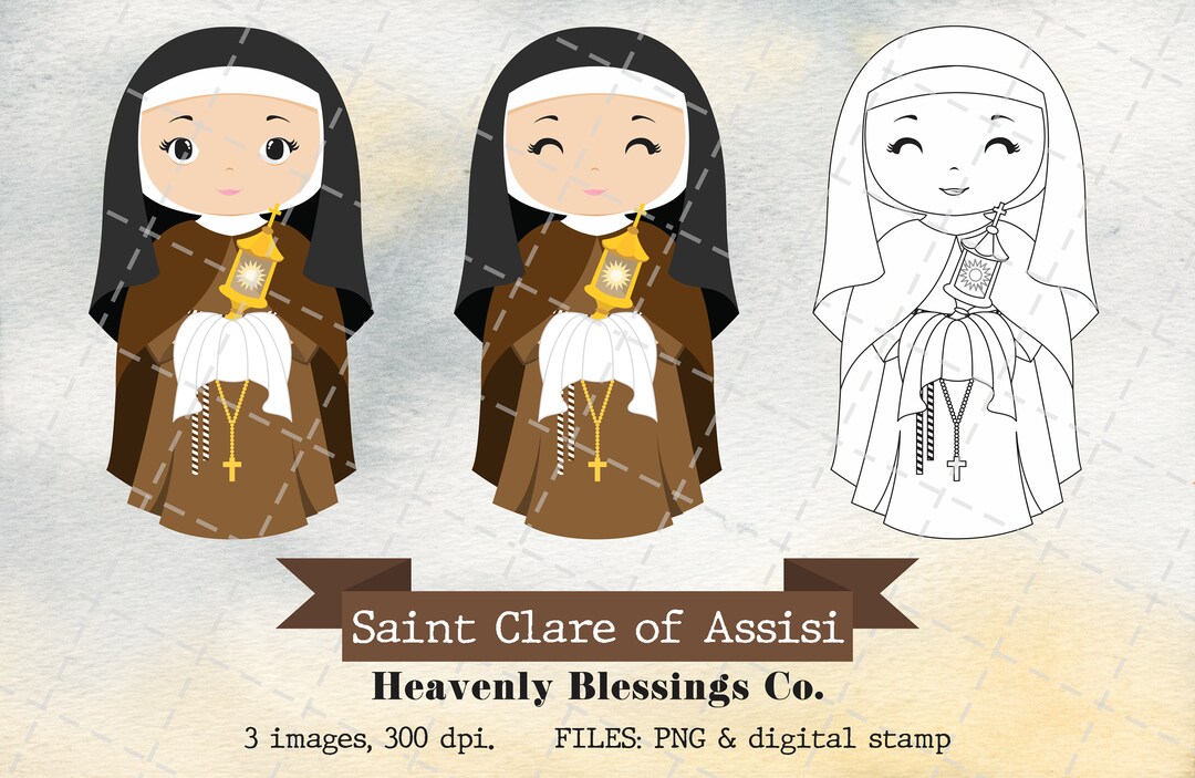 Saint Clare of Assisi, Catholic Images, Cute Saints, Religious Clipart ...