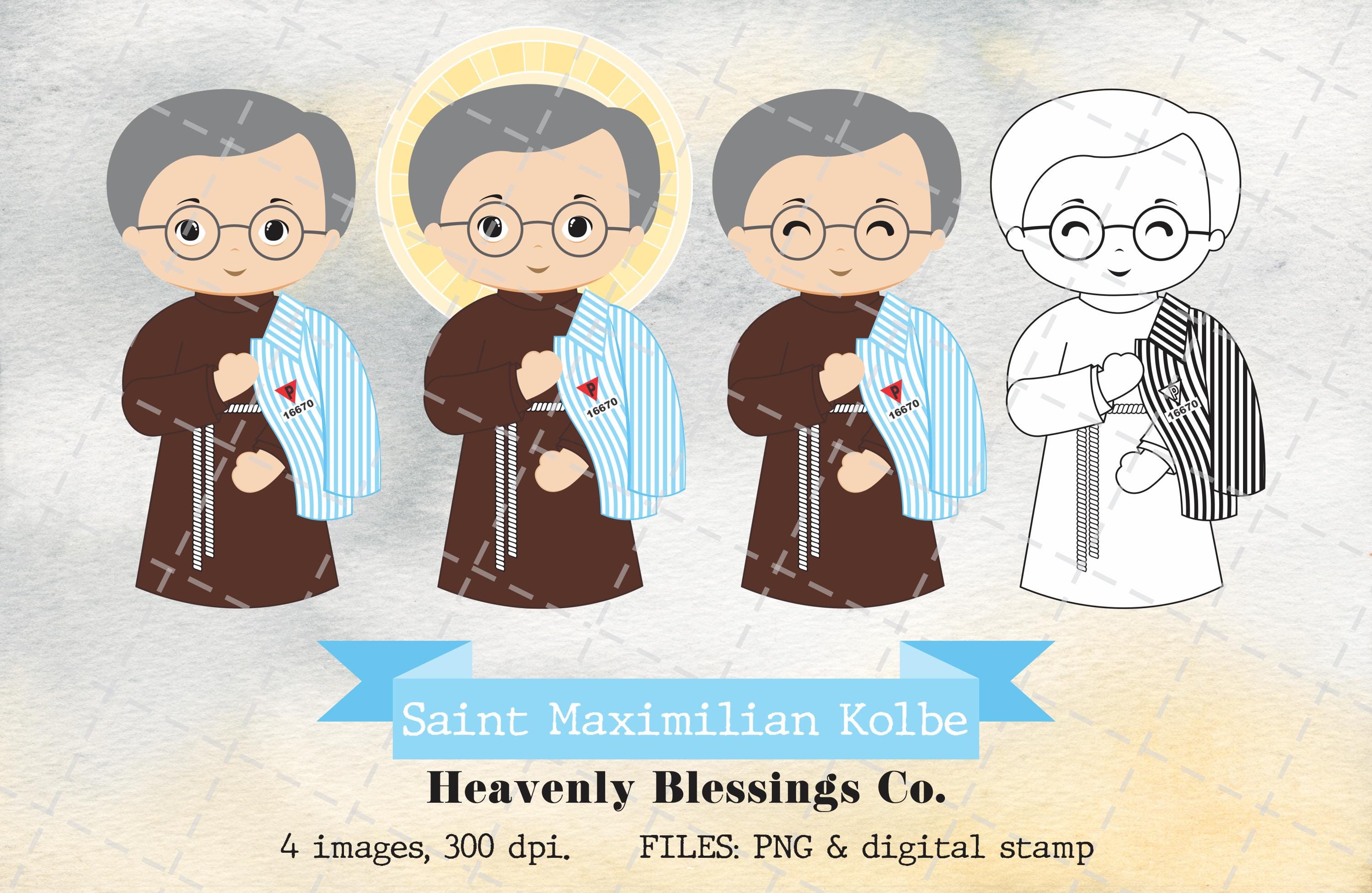 Saint Maximilian Kolbe, Catholic Images, Cute Saints, Religious Clipart ...