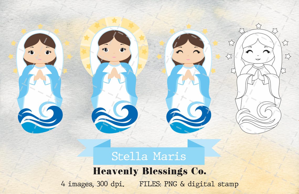 Stella Maris, Catholic Images, Cute Saints, Religious Clipart, Saints ...