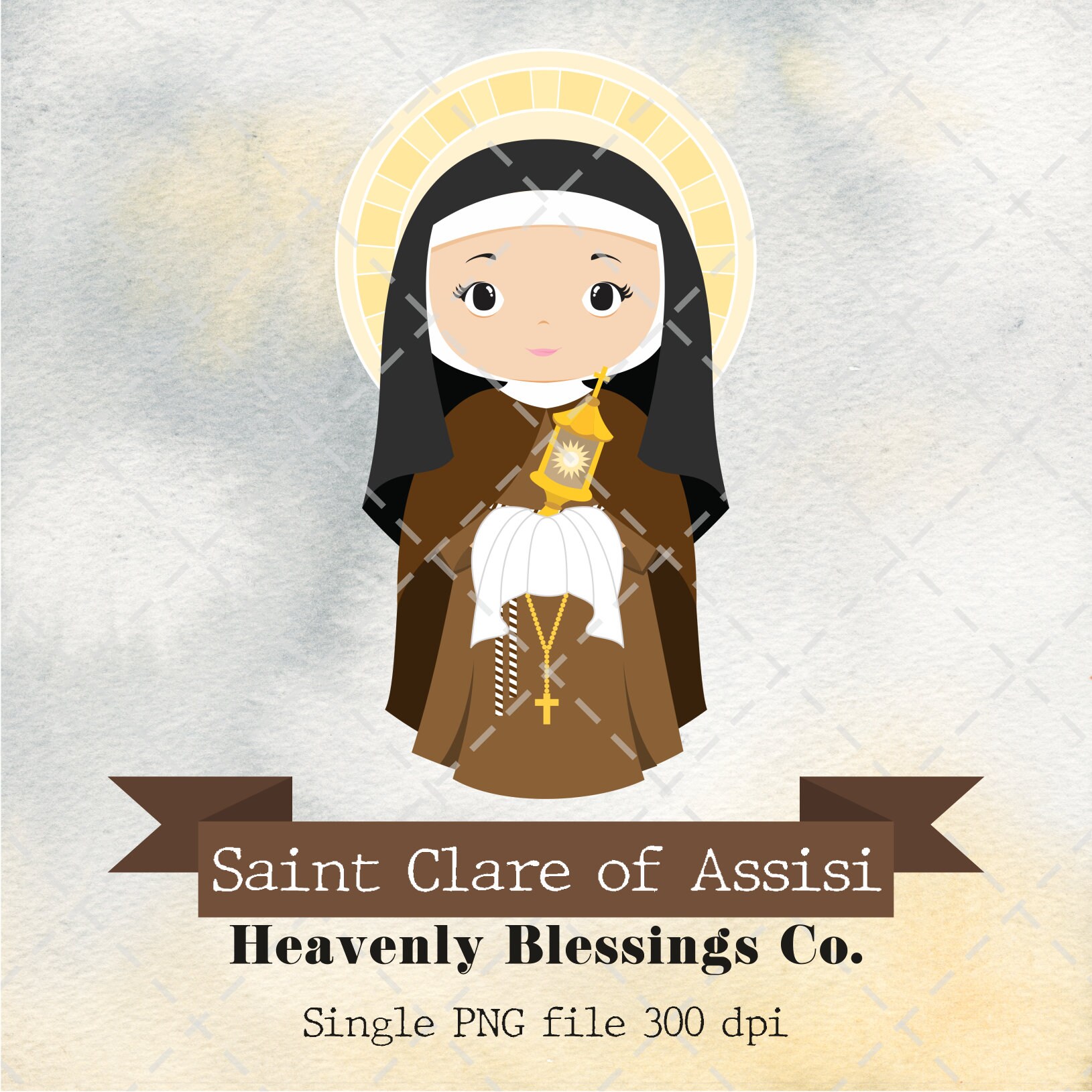 St Clare Of Assisi Monstrance Clipart